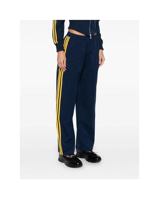 Adidas By Miaou Motorsport X Miaou 3-Stripes-Logo Trousers in Blue ...