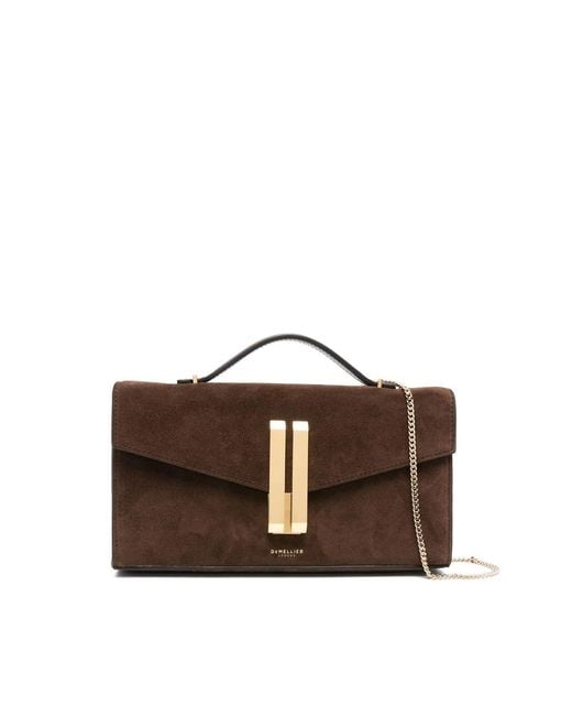 DeMellier Vancouver Clutch Bag in Brown | Lyst UK