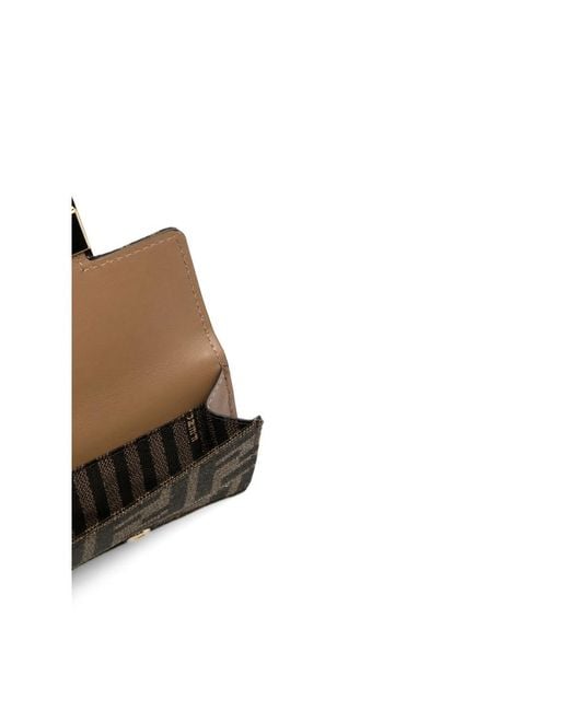 Fendi Ff-Logo Pattern Wallet in Grey | Lyst UK