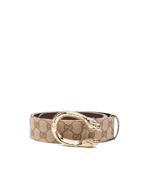 Gucci Dionysus Gg Supreme Belt in Natural | Lyst UK