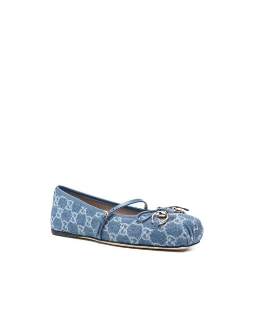 Gucci Ballet Flats in Blue | Lyst UK