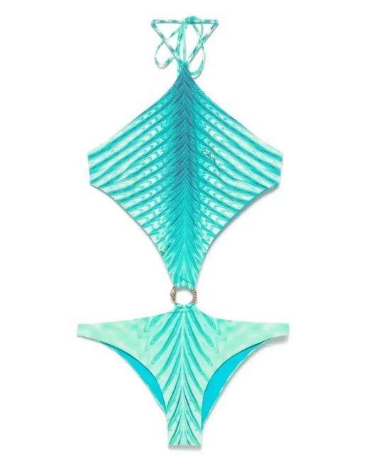 Roberto Cavalli Trikini Swimsuit in Green | Lyst