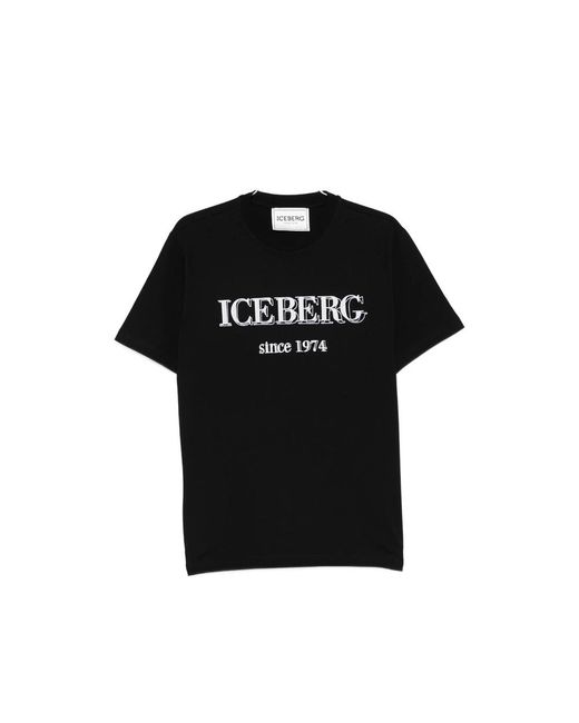 Iceberg T-Shirts And Vests in Black for Men | Lyst UK