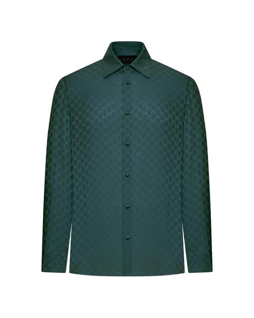 Gucci Shirts in Green for Men | Lyst UK