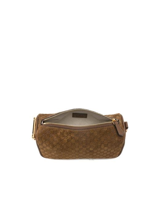 Gucci Mini Gg-Logo Cross Body Bag in Brown | Lyst UK