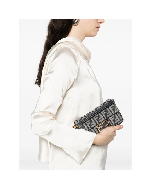 Fendi Baguette Mini Bag in Grey | Lyst UK