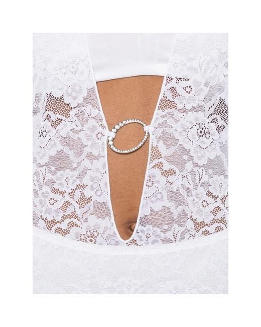 Oséree Beach Dress Full Lace in White | Lyst UK