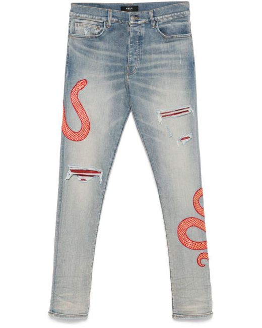Amiri Snake Jeans in Blue for Men | Lyst