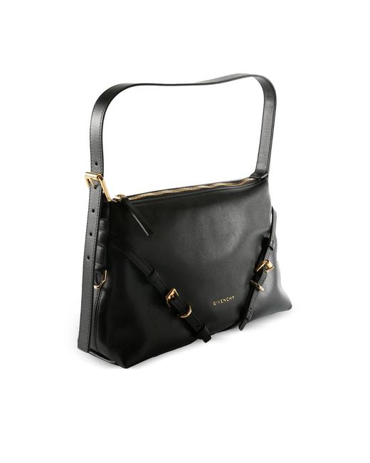 Givenchy Mini Voyou Buckle-Strap Leather Shoulder Bag in Black | Lyst UK