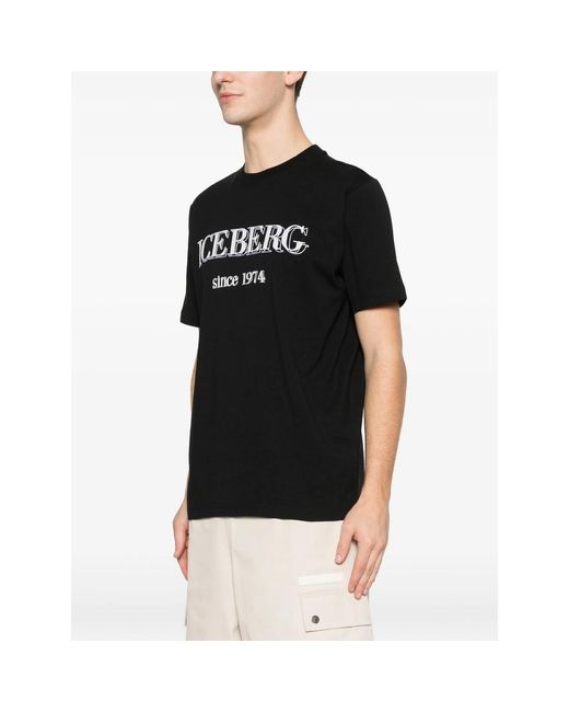 Iceberg T-Shirts And Vests in Black for Men | Lyst UK