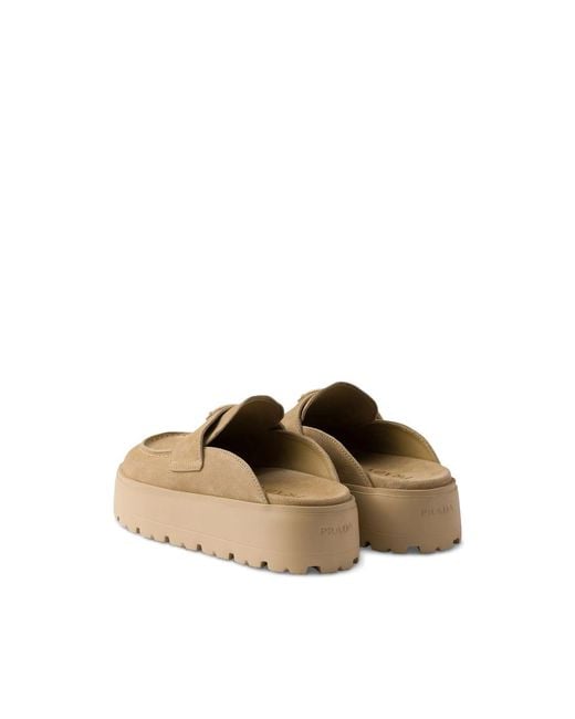 Prada Mules À Plateforme in Brown | Lyst UK