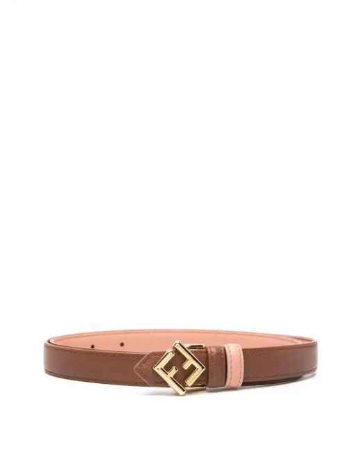 Fendi Ff Diamonds Belt in White | Lyst