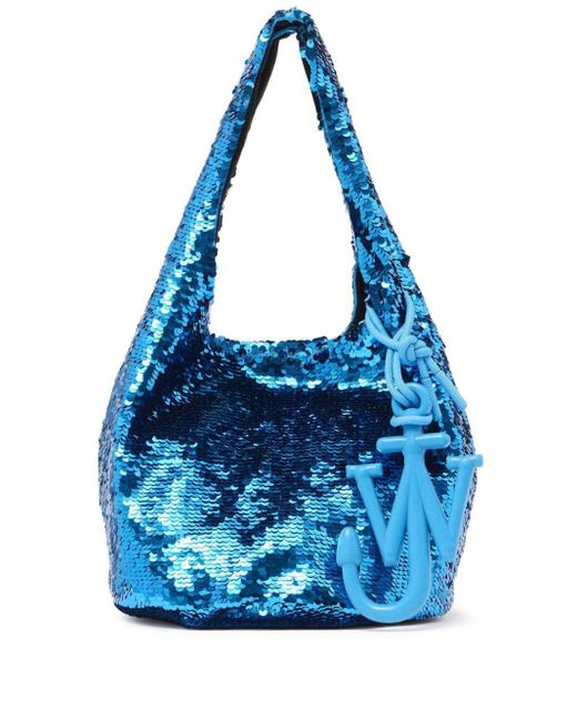 JW Anderson Mini Sequin Tote Bag in Blue | Lyst