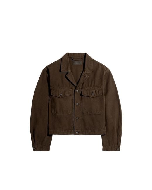 Lemaire Shirt Jacket Cotton in Brown for Men | Lyst UK