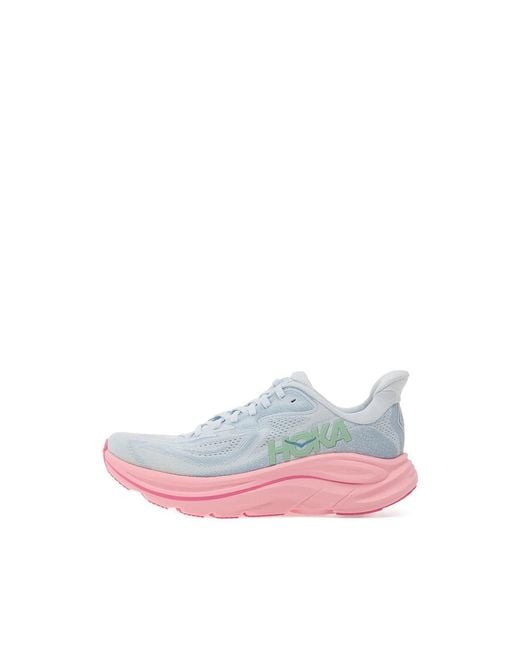 Hoka One One Clifton 10 Logo-Print Sneakers in Pink | Lyst UK