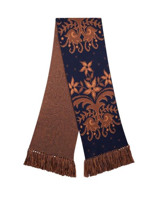 Etro Wool Jacquard Scarf With Fringing in White | Lyst UK