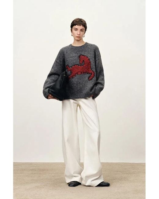 Fabrique Quella Pony Drop Shoulder Sweater | Lyst