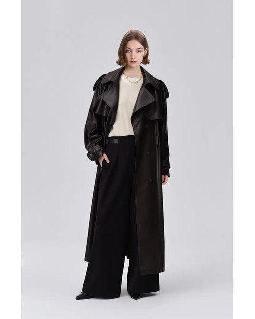 Fabrique Tai Trench Coat in Blue | Lyst UK