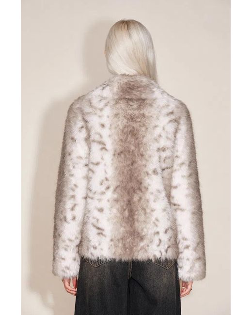 Fabrique Loulou Spotted Snow Leopard Fur Coat in Natural | Lyst UK