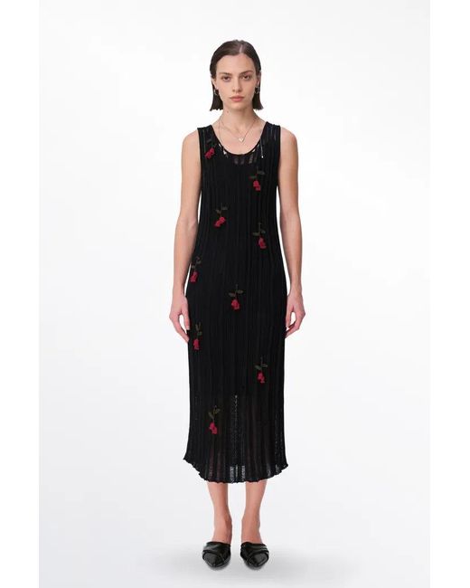 Fabrique Convallaria Handcrafted Crochet Dress in Black | Lyst UK