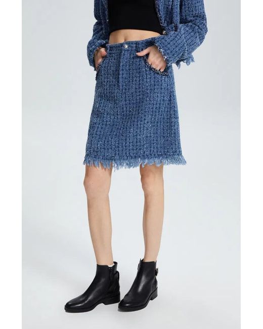 Fabrique Denise A-Line Skirt in Blue | Lyst