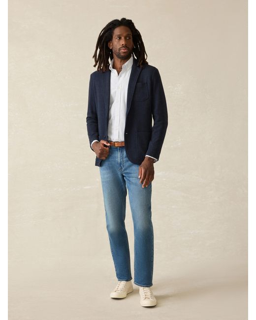 Faherty Inlet Knit Tweed Blazer in Blue for Men | Lyst