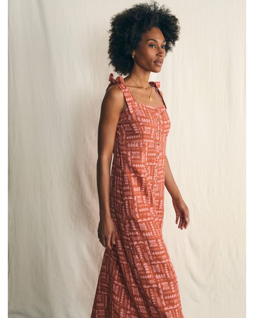 Faherty Anna Kahalekulu Kendall Dress in Pink | Lyst