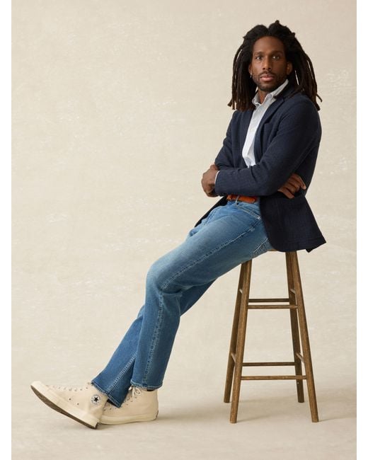 Faherty Inlet Knit Tweed Blazer in Blue for Men | Lyst