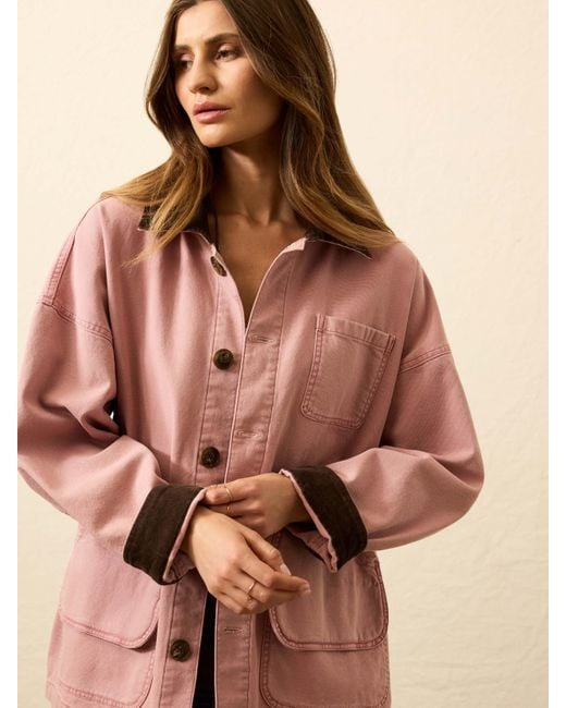 Faherty Sunwashed Canvas Barn Jacket in Brown | Lyst