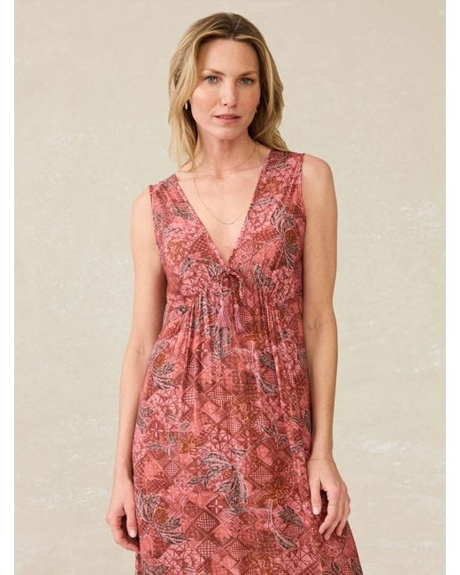 Faherty Eden Dress in Pink | Lyst