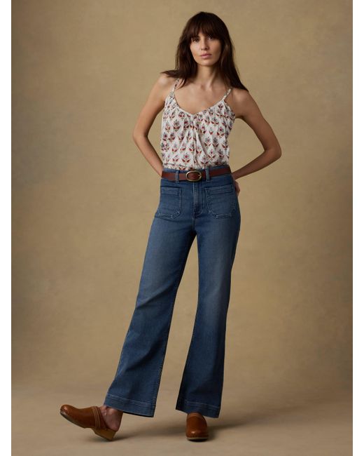 Faherty Suki Cami in Blue | Lyst