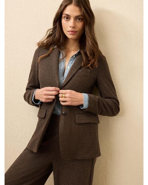 Faherty Inlet Knit Tweed Blazer in Natural | Lyst UK