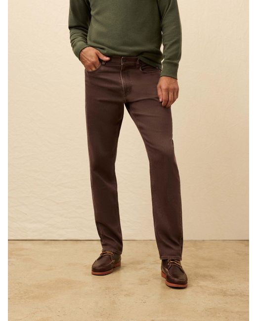 Faherty Stretch Terry 5-Pocket Pants in Natural for Men | Lyst UK