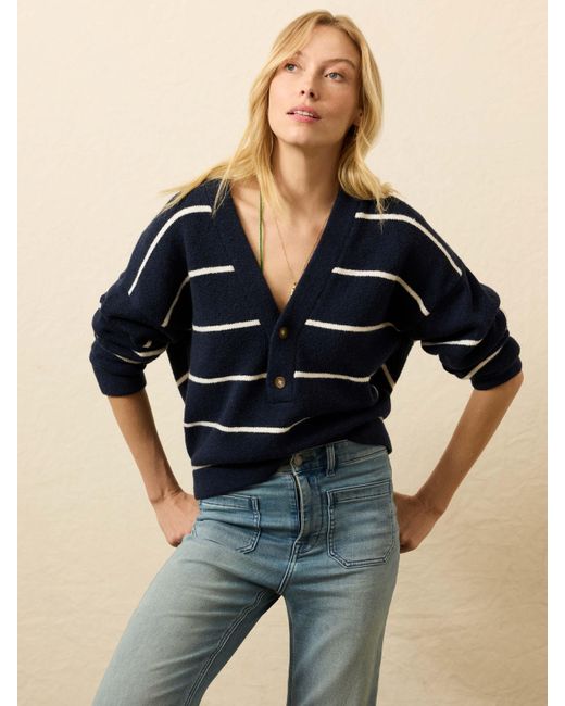 Faherty Jackson V Neck Popover in Blue | Lyst UK