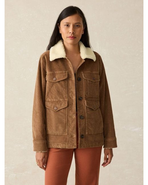 Faherty Doug Good Feather Corduroy Jacket in Gray | Lyst