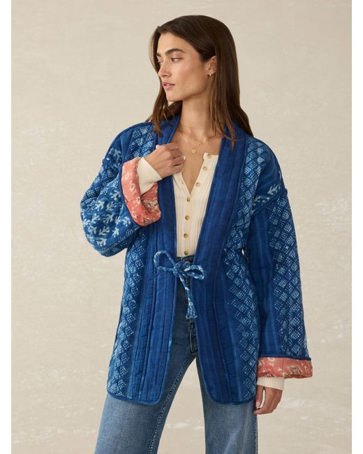 Faherty Sun Valley Quilted Jacket in Blue | Lyst
