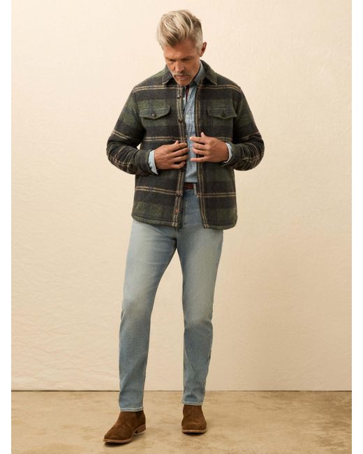 Faherty Range Fleece Shirt Jacket Lined Cpo in Green for Men | Lyst UK