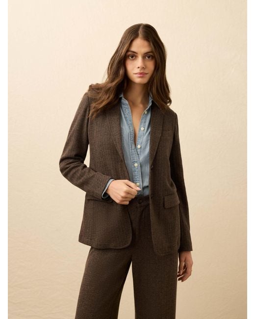 Faherty Inlet Knit Tweed Blazer in Natural | Lyst UK