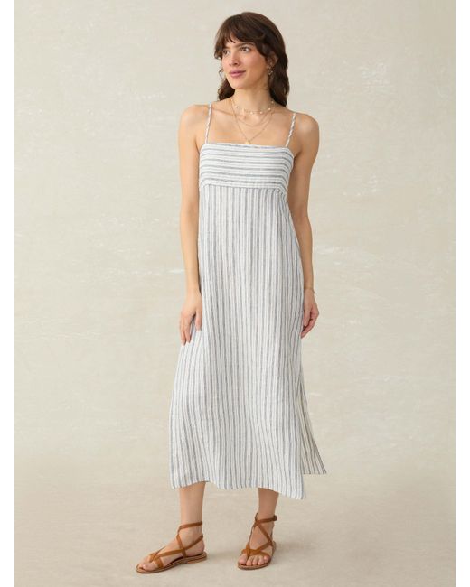 Faherty Sienna Sun Dress in Natural | Lyst
