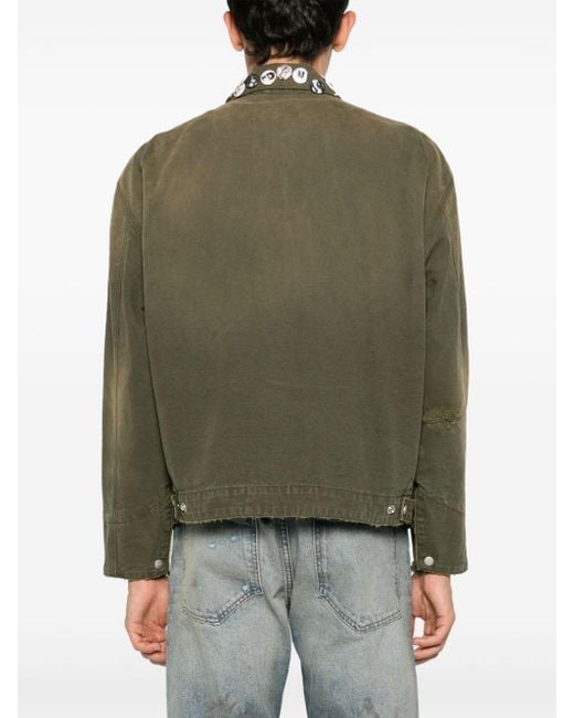 Enfants Riches Deprimes Berkley Acid Dealer Distressed Shirt Jacket In