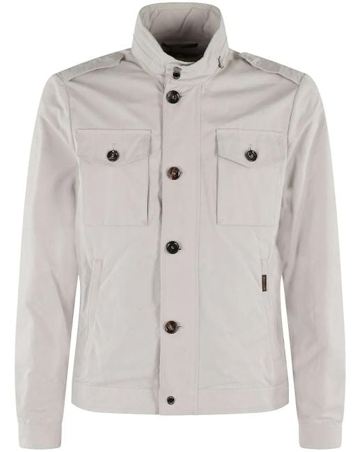 Moorer Logo-Tag Jacket in Gray for Men | Lyst