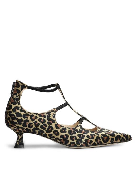 Anna F. 50Mm Leopard-Print Pumps in Brown | Lyst