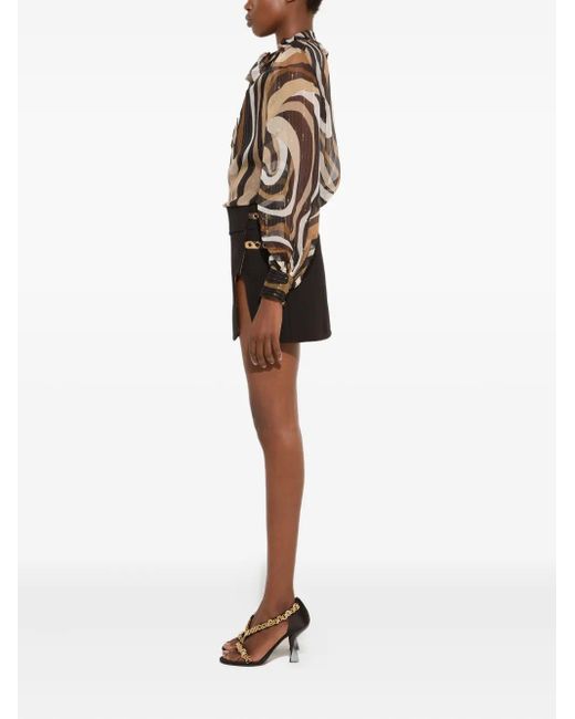 PUCCI Buckle-Detailed Mini Skirt in Black | Lyst UK