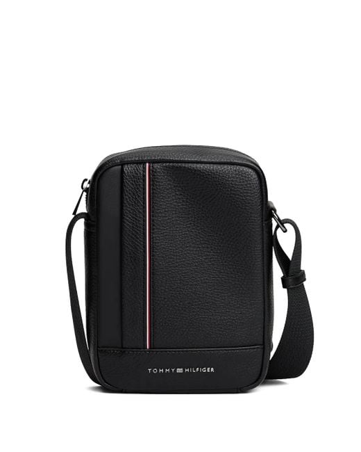 Tommy Hilfiger Metal Logo Cross-Body Reporter Bag in Black for Men | Lyst
