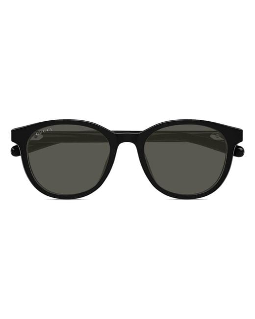 Gucci Round Frame Sunglasses in Black for Men | Lyst UK