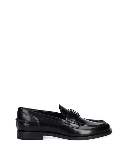 MSGM Letter-Appliqué Loafers in Black | Lyst UK