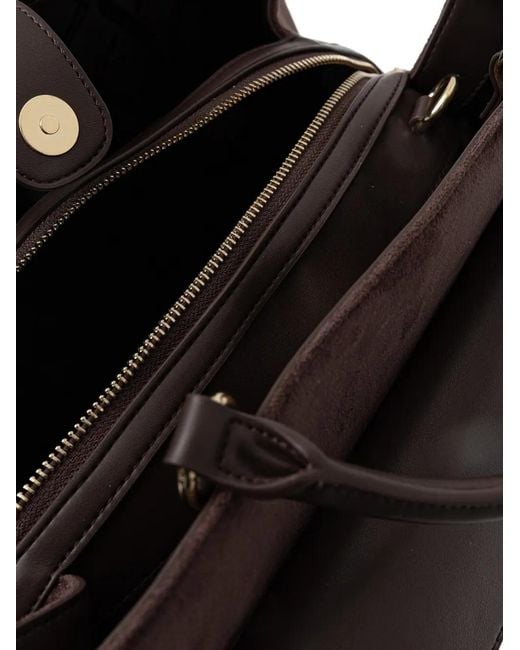 ARMANI EXCHANGE Suede-Effect Logo-Strap Tote Bag in Brown | Lyst UK