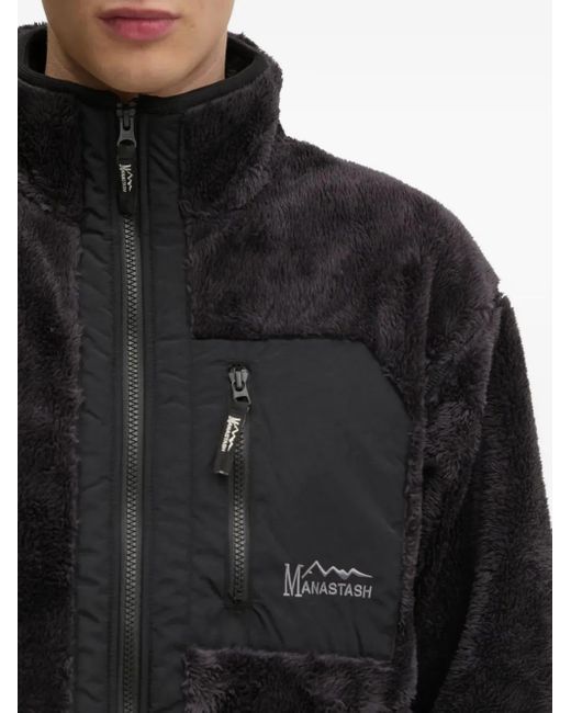 Manastash High-Neck Fleece Jacket in Black for Men | Lyst UK