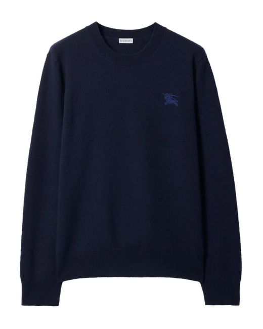 Burberry Equestrian Knight Crew-Neck Sweater in Blue for Men | Lyst UK