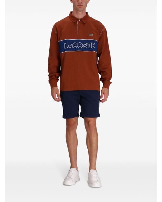 Lacoste Rugby Polo Shirt in Orange for Men | Lyst